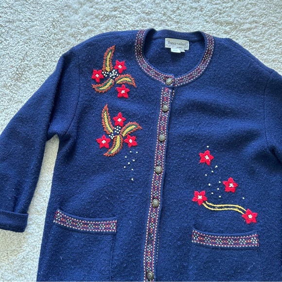 Vintage | Sweaters | 8s Maximalist Cabincore Kidcore Whimsical Floral ...